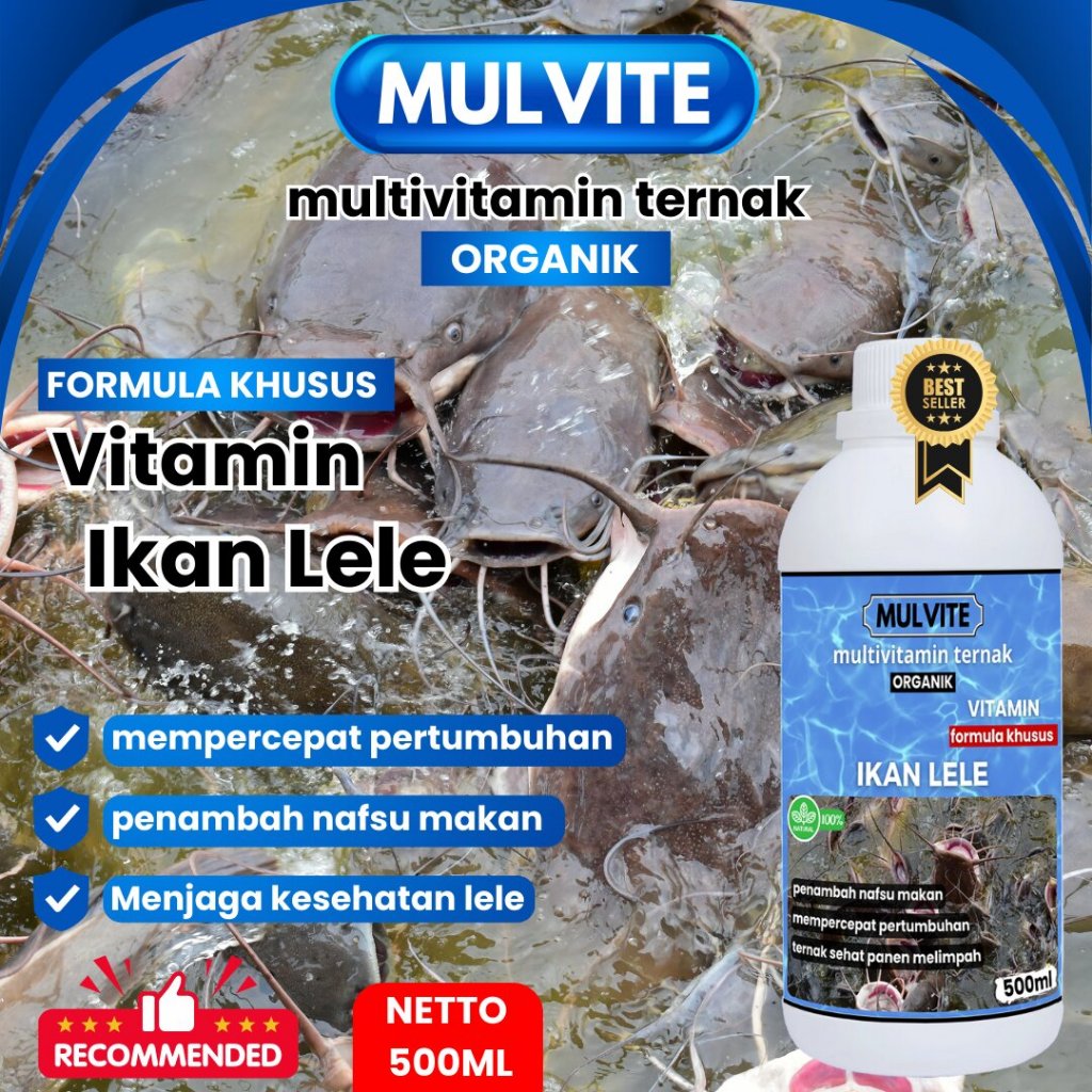 Jual MULVITE IKAN LELE, VITAMIN Ikan lele agar cepat besar 500 ml probiotik pemacu pertumbuhan ...
