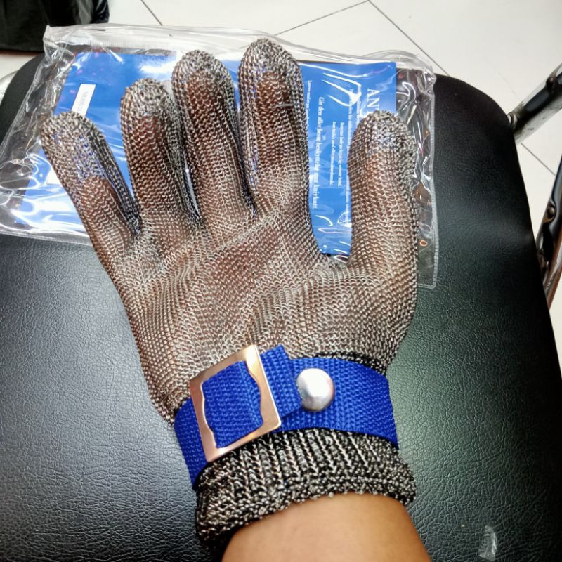 Jual Sarung Tangan Besi Baja Anti Benda Tajam Berkualitas | Shopee ...