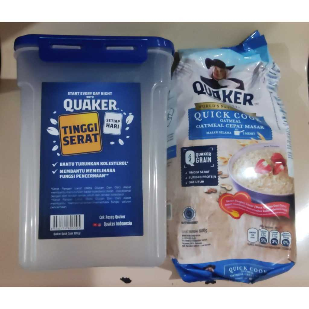 Jual Quaker Instant Oatmeal 800 Gram Free Food Container 1Pcs Quaker ...