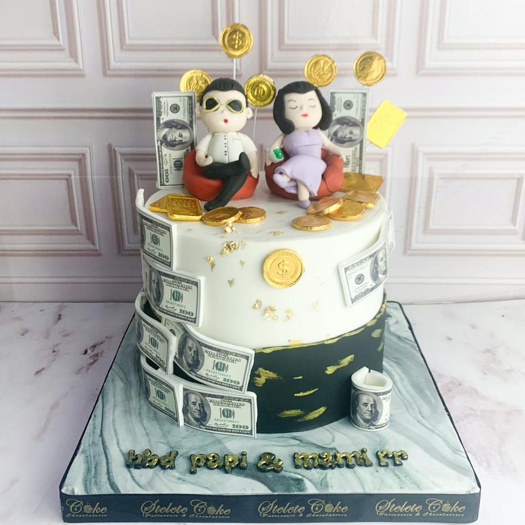 Jual Kue Ulang Tahun/Birthday cake/Kue Ultah Tema Dollar/Kue Dollar/kue ...