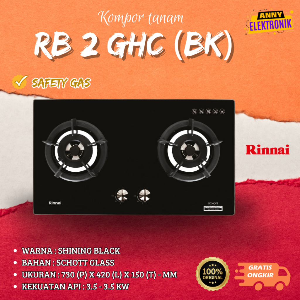 Jual KOMPOR TANAM RINNAI RB 2 GHC (BK) | Shopee Indonesia