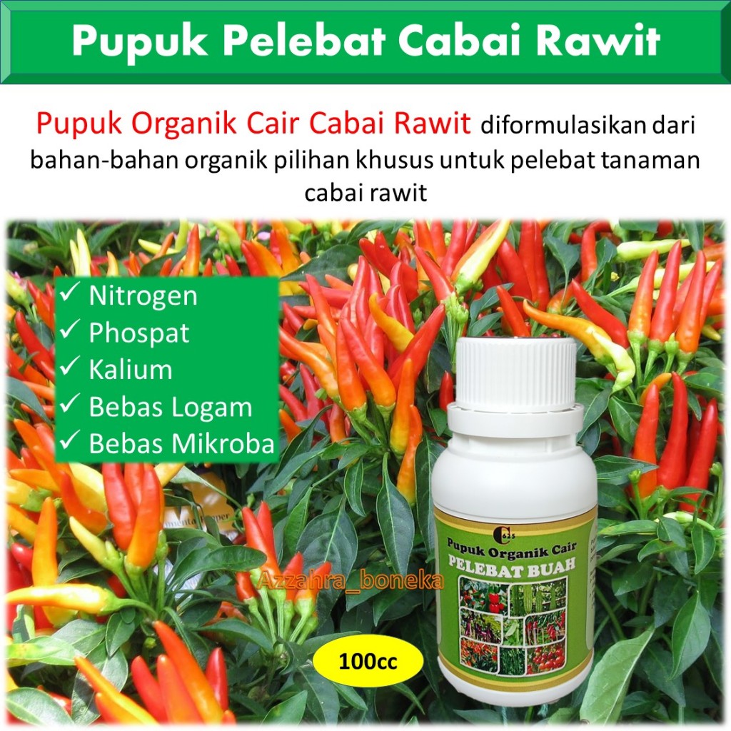 Jual Pupuk Organik Cair Pelebat Buah Cabai Rawit / Booster Cabe Rawit | Shopee Indonesia