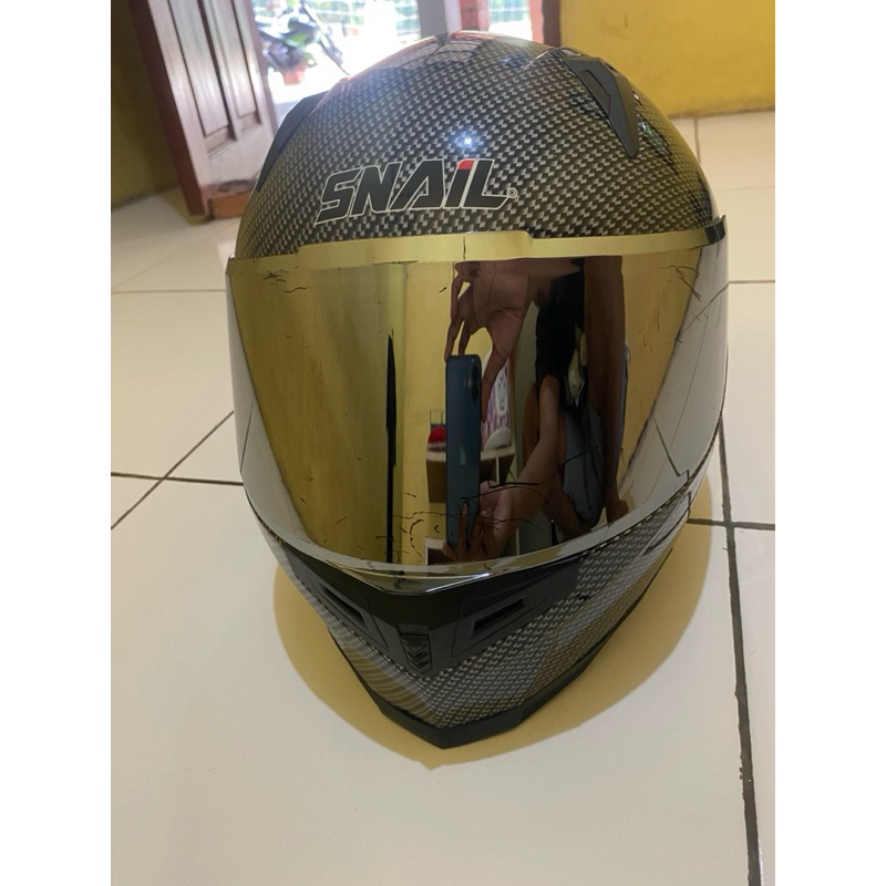 Jual Prepoved HELM SNAIL FFS1 Carbon | Shopee Indonesia