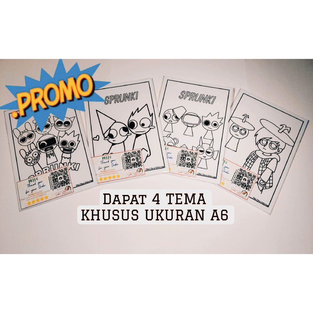 Jual DAPAT 4 TEMA SPRUNKI 44 LEMBAR (SPRUNKI, SPRUNKI BUT HUMAN ...