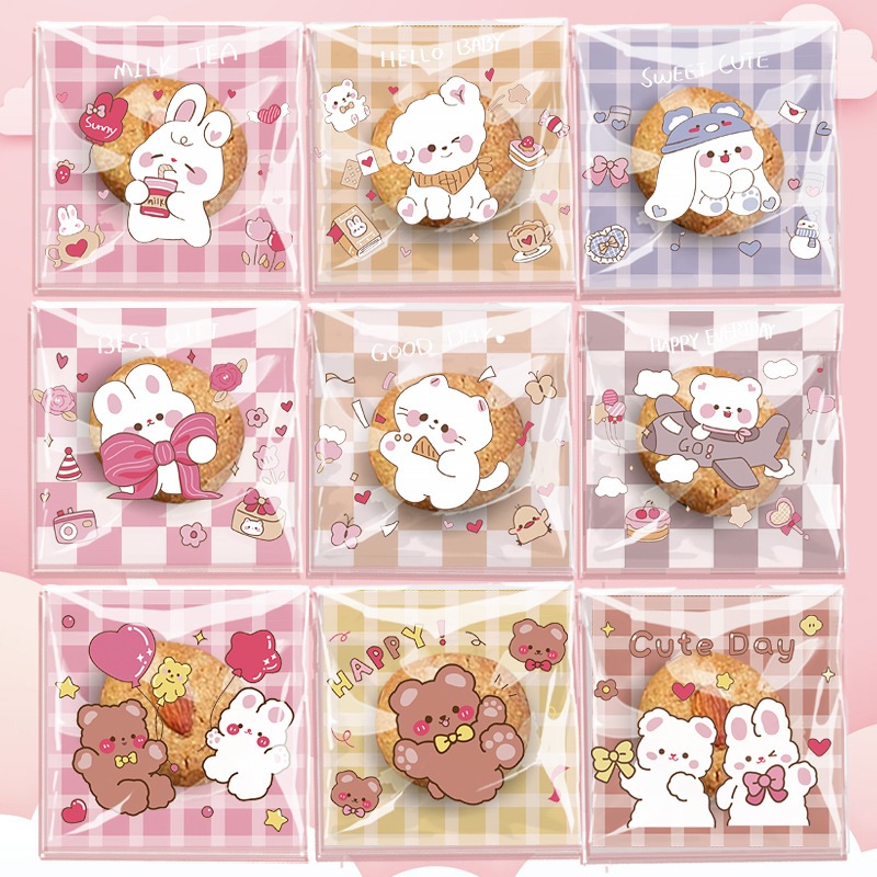 Jual Plastik Cookies 14 x14CM isi 100Lembar Motif Lucu / Plastik Permen ...