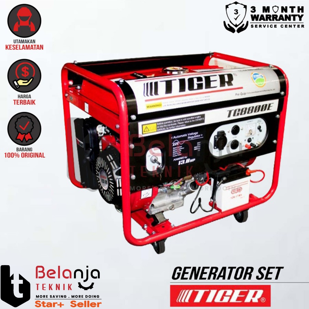 Jual Tiger Mesin Generator Set TG 8800 E 55KW Genset TG8800E 5500 Watt ...