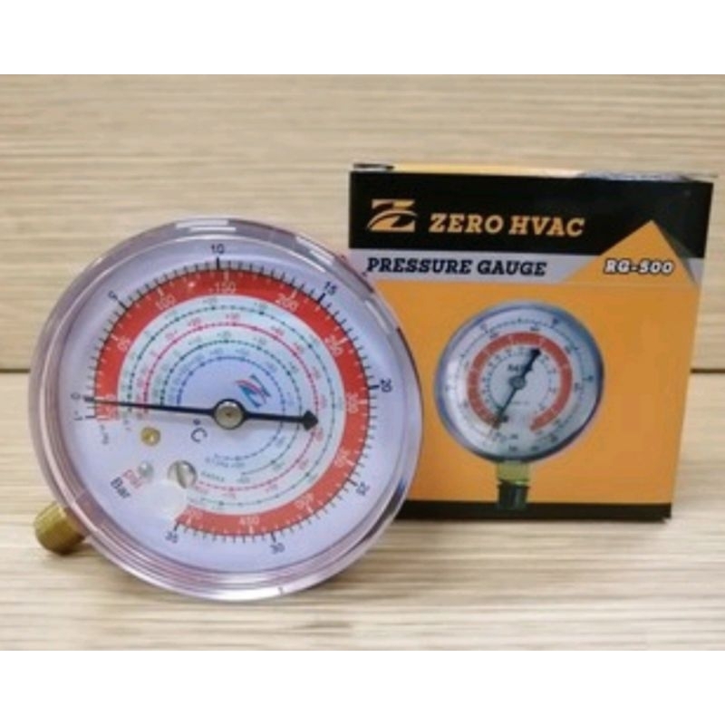 Jual Pressure Gauge RG-500 High R22, R410/32, R134, R404, R407 Meteran Manifold Merah | Shopee ...