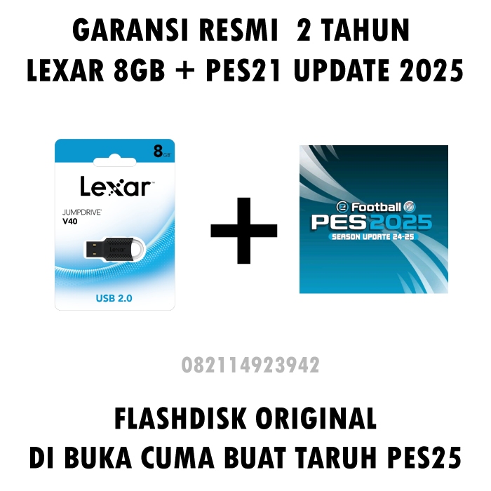 Jual PES 2025 FOR PC + FLASH DISK LEXAR | PES21 UPDATE PES 25 FLASHDISK ...
