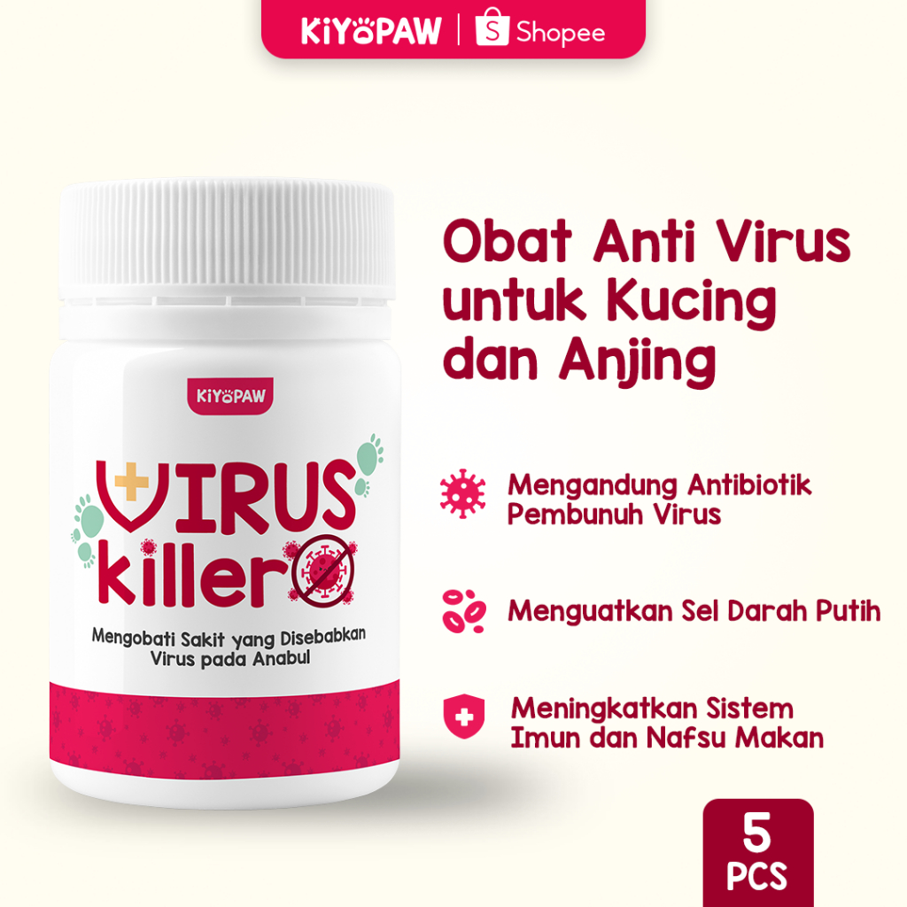 Jual KIYOPAW Obat Virus Kucing Calici Distemper Panleu Flu Berat ...