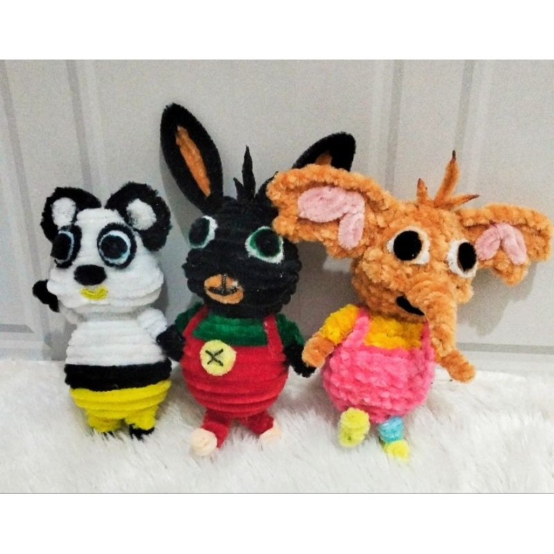 Jual Gantungan Kunci Bing Bunny & Friends (Bing, Sula, Pando) | Shopee ...