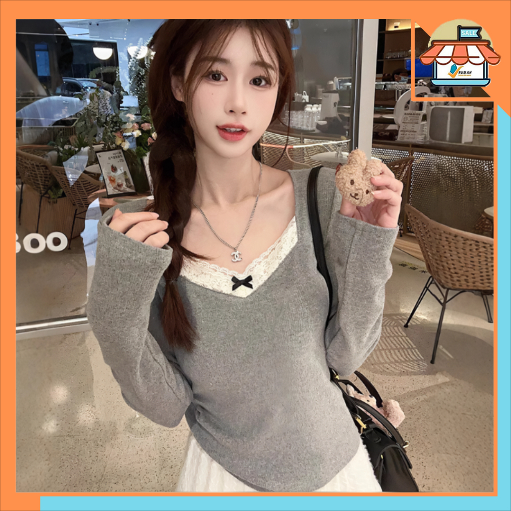 Jual RSB BJ530 Baju Wanita Atasan Longsleeve Model Lucu Lengan Panjang ...