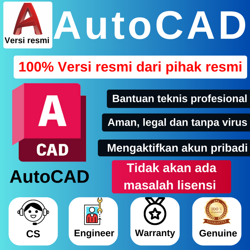 Jual 【 ️Versi resmi】Autodesk AutoCAD Garansi Mendukung semua perangkat ...
