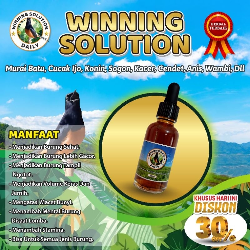 Jual Winning solution DAILY 30 ML - Vitamin Burung Herbal Terbaik ...