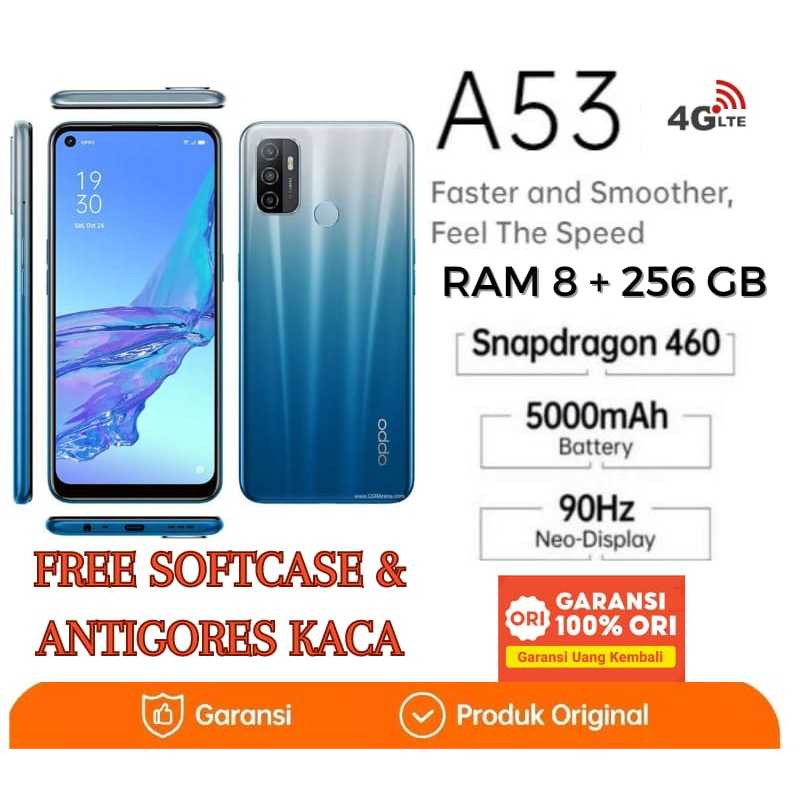 Jual HP OPPO A53 ram 8/256GB 4G LTE Smartphone GARANSI 1 TAHUN | Shopee ...