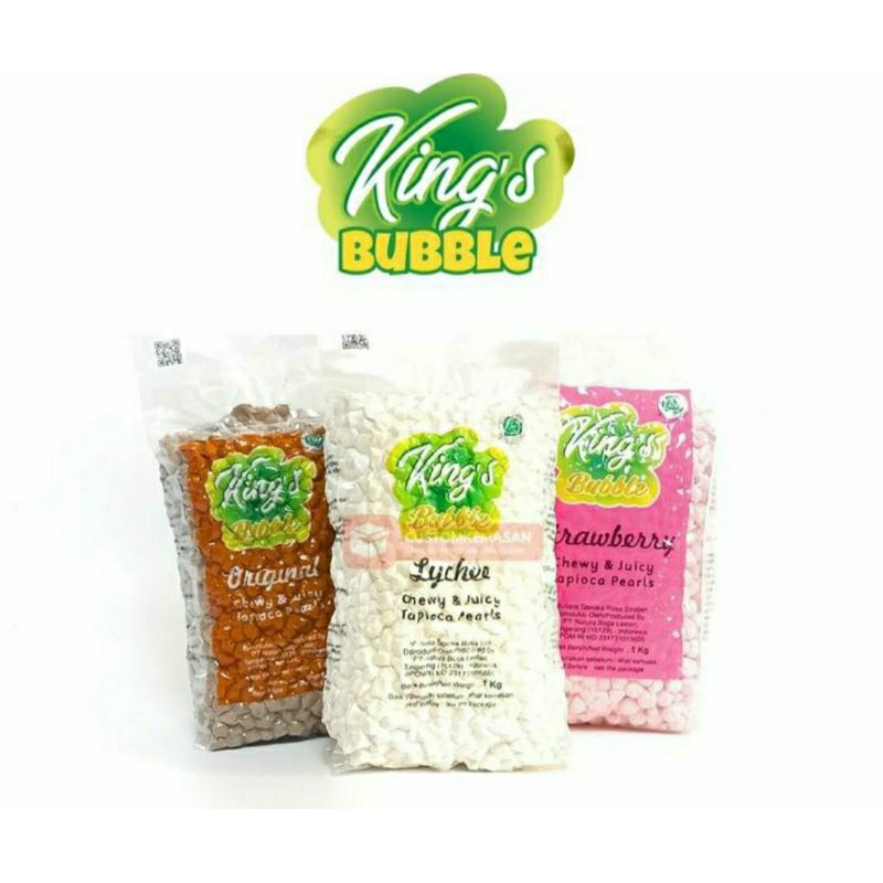 Jual King's Bubble 1 Kg/Boba Rasa Original/Strawberry/Lychee | Shopee ...