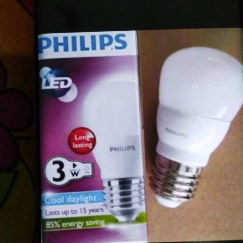 Jual LAMPU PHILIPS LED BULB 3 WATT PUTIH | Shopee Indonesia