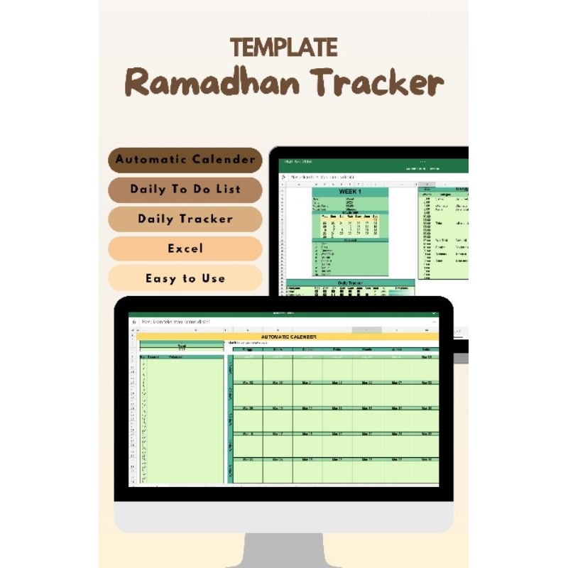 Jual Template Kalender Ramadhan 2025 - Digital, Editable, & High ...