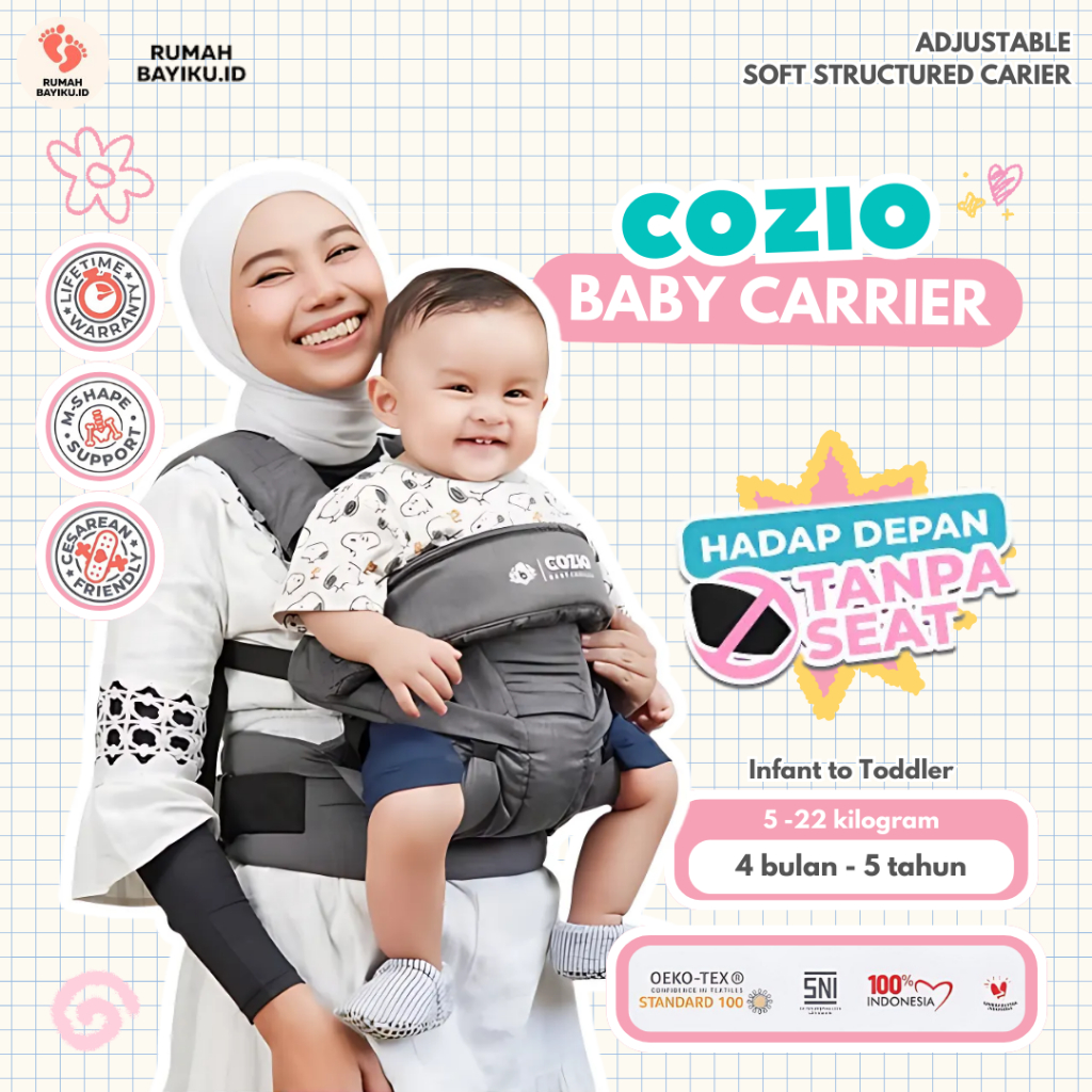 Jual COZIO BAYIKUID SSC Gendongan Bayi Hadap Depan Gendongan Mshape 4 ...