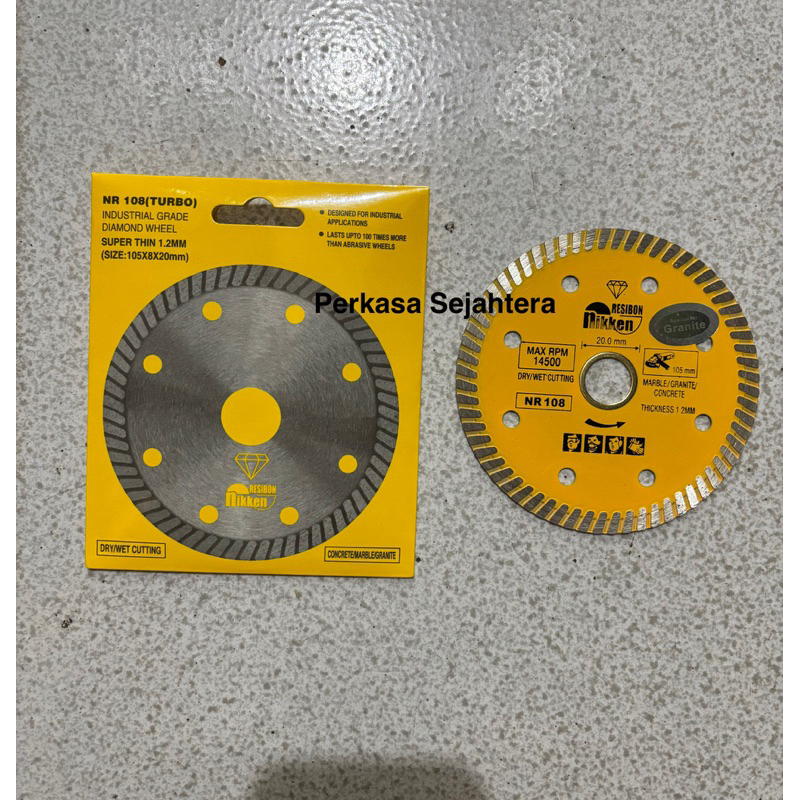 Jual Diamond Wheel NIKKEN Resibon Turbo / Mata Pisau Potong Granit 4 ...