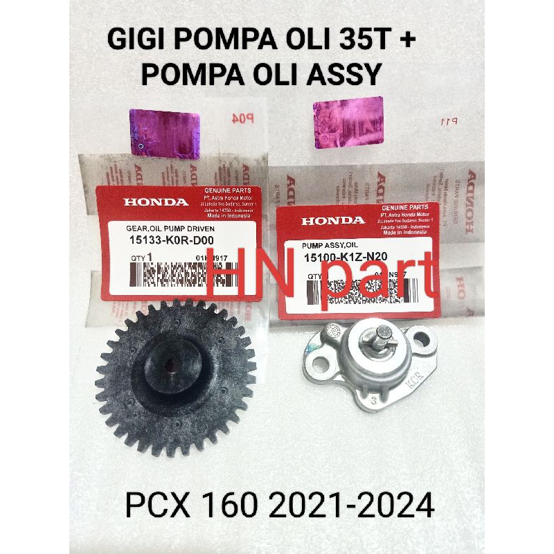 Jual GEAR GIR GIGI POMPA OLI ASSY HONDA PCX 160 2021 2022 2023 2024 ORIGINAL ASLI | Shopee Indonesia