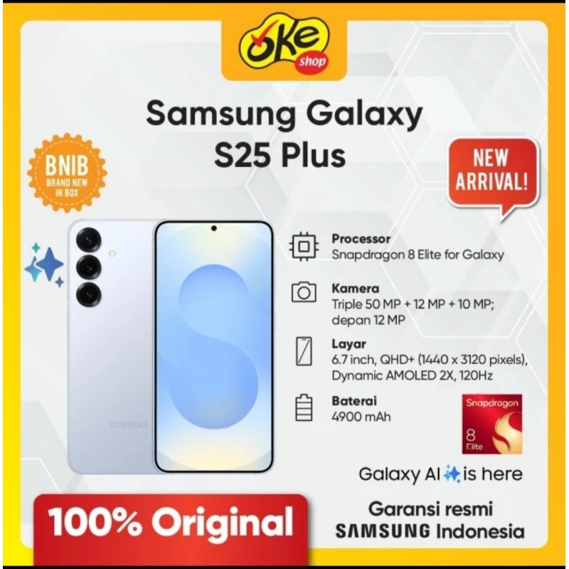 Jual Samsung Galaxy S25 Plus 5G ( Ram 12/512GB ) - Garansi Resmi Sein | Shopee Indonesia
