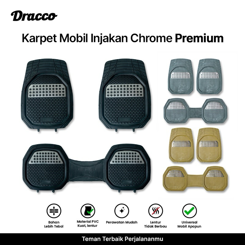 Jual Karpet Mobil Chrome 2 Baris Premium Universal DRACCO – Injakan ...