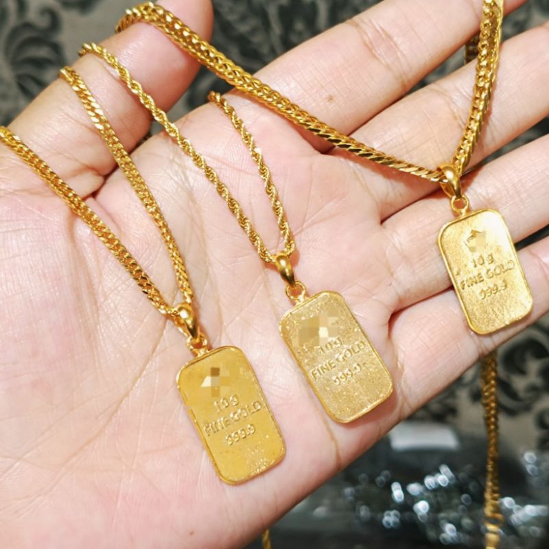 Jual kalung liontin REPLIKA kepingan logam mas | Shopee Indonesia