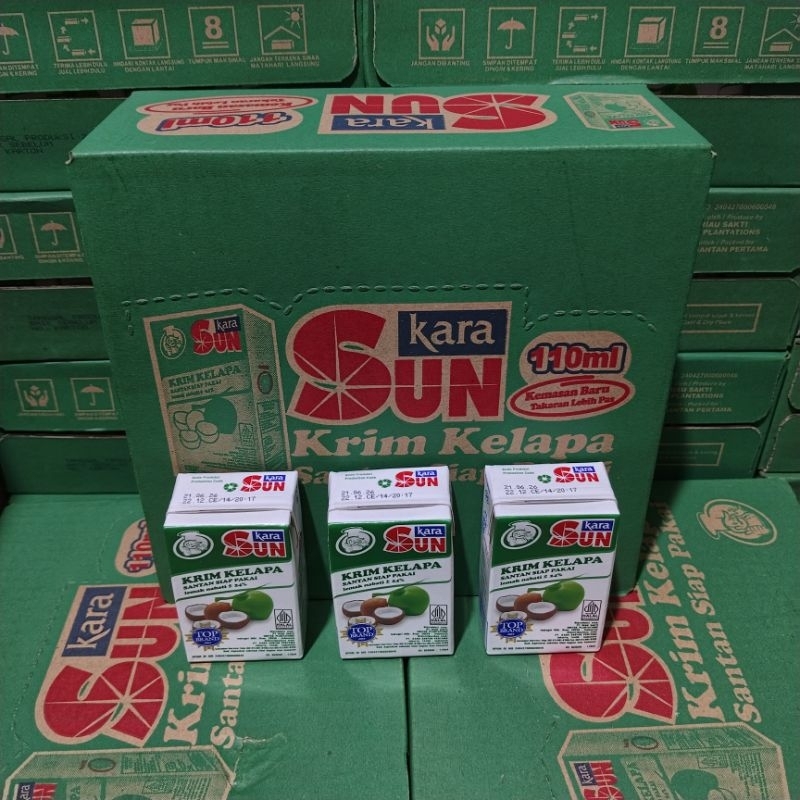 Jual Sun Kara Santan Kelapa 110ml x 24 pcs | SunKara 110ml 1 DUS isi ...