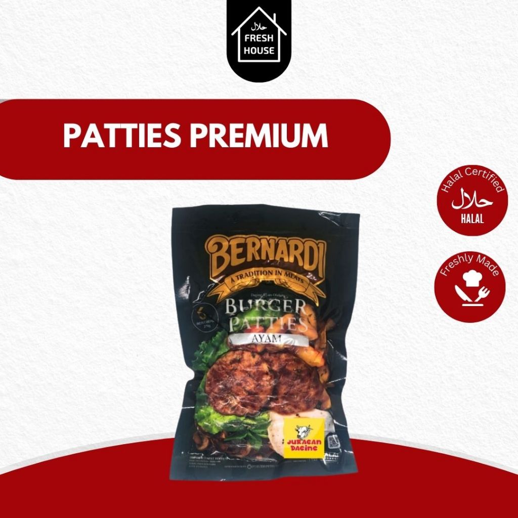 Jual BEEF PATTIES / DAGING BURGER ISI 6PCS /BERNARDI BEEF PATTIES ...