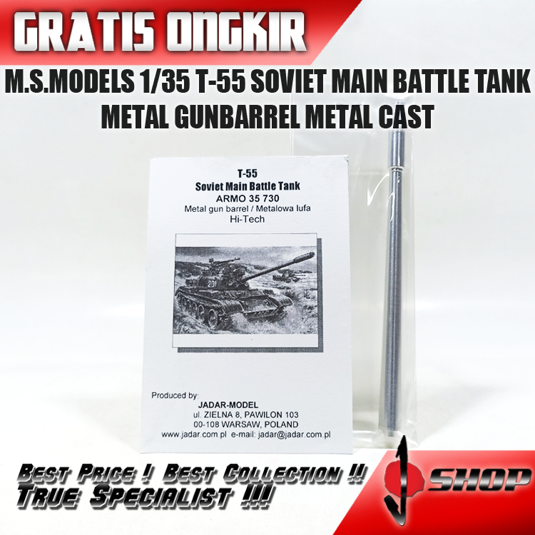 Jual M.S.MODELS 1/35 T-55 SOVIET MAIN BATTLE TANK METAL GUNBARREL METAL ...