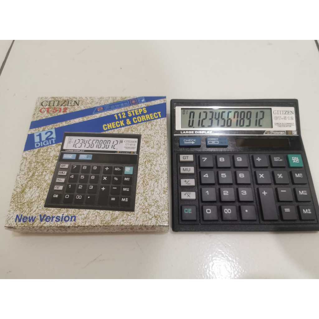 Jual [1pcs] Kalkulator ct512 12digit lengkap dengan check and corect ...