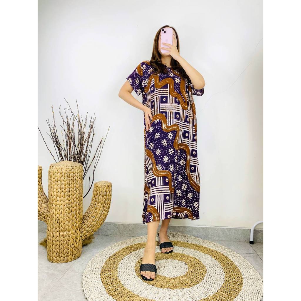 Jual Batik Benang Raja Daster kancing Jumbo Base | Shopee Indonesia