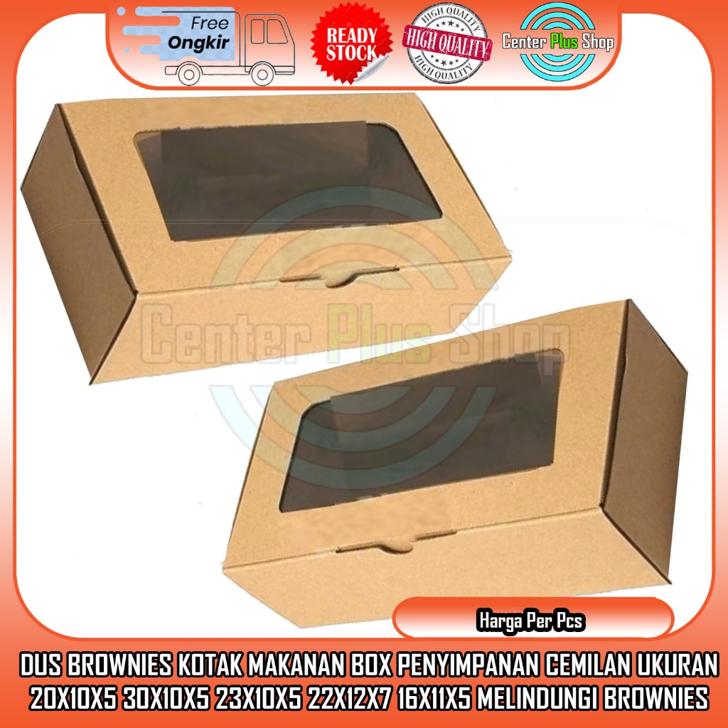 Jual Box Dus Brownies Kraft Gelombang Berbagai Ukuran 1pcs Kotak ...