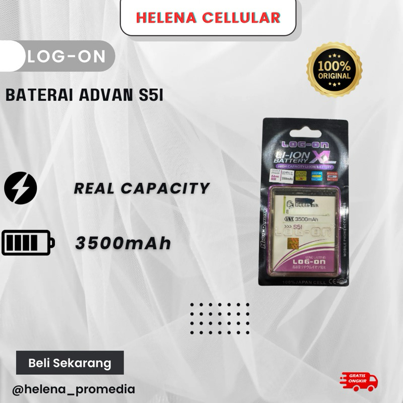 Jual Baterai Advan S5I Log-On Double Power/ IC Kapasitas 3500 mAh | Shopee Indonesia