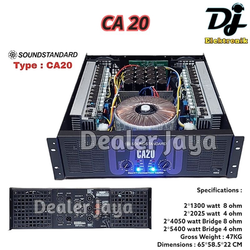 Jual Power Amplifier Soundstandard CA 20 / CA20 - 2 channel (Sound ...