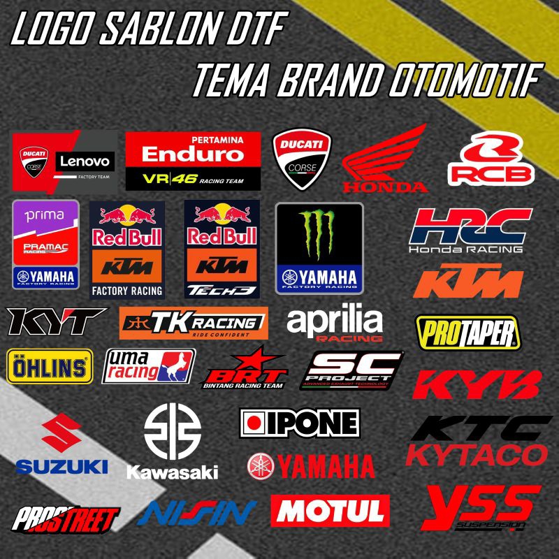 Jual Sablon Setrika DTF Tema Brand Otomotif | Shopee Indonesia