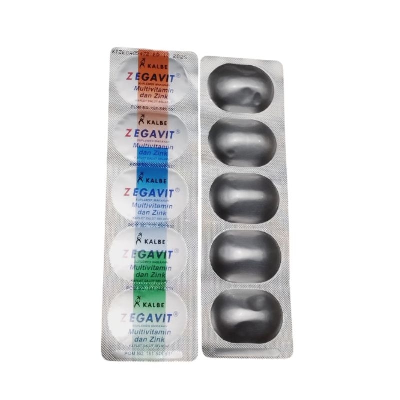 Jual Zegavit strip isi 5 kaplet Multivitamin - zink | Shopee Indonesia