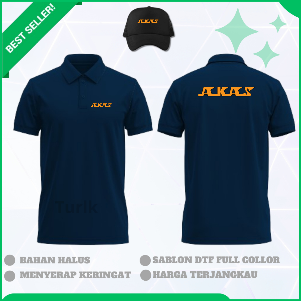 Jual Baju Akas Poloshirt Bus Akas Custom Polo Halus | Shopee Indonesia