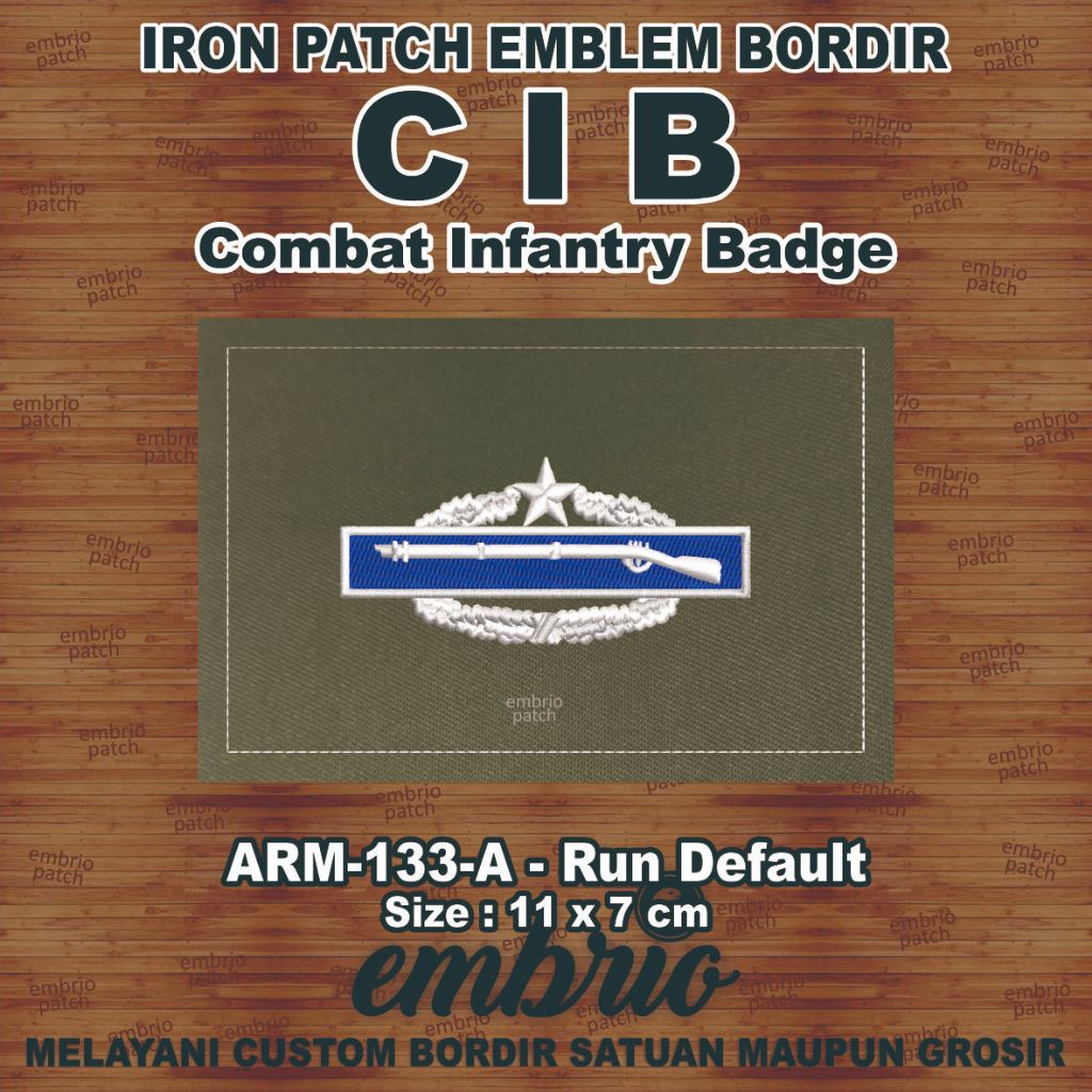 Jual ARM-133-A Patch CIB Combat Infantry Badge US Army Patches Emblem ...