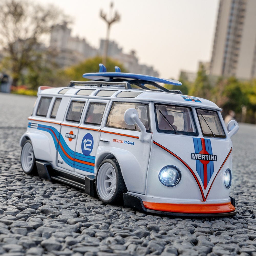 Jual Miniatur T1 VW Combi Modifikasi Diecast Alloy Scala 1:24 + Lampu ...