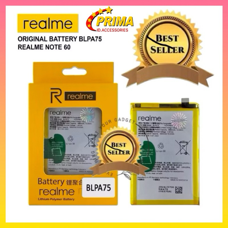 Jual Baterai Batre Realme Note 60 BLP A75 Batu Batrai Battery Blp A75 ...