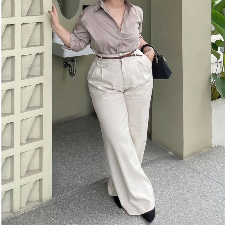 Jual ORO PANTS - CELANA KULOT JUMBO WANITA BAHAN SEMI WOOL ANTI KUSUT ...