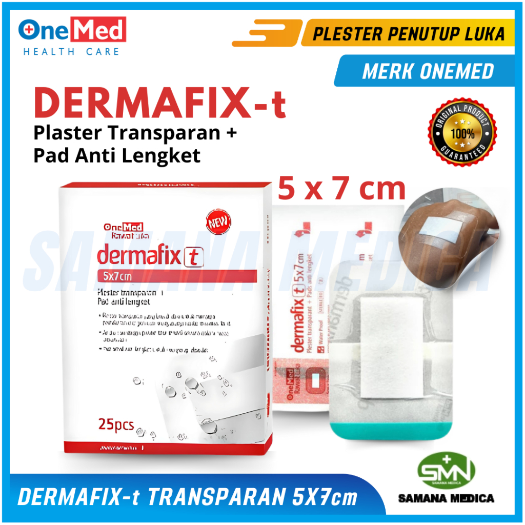 Jual Dermafix T Plaster Luka Anti Air Onemed / Penutup Luka Transparan ...