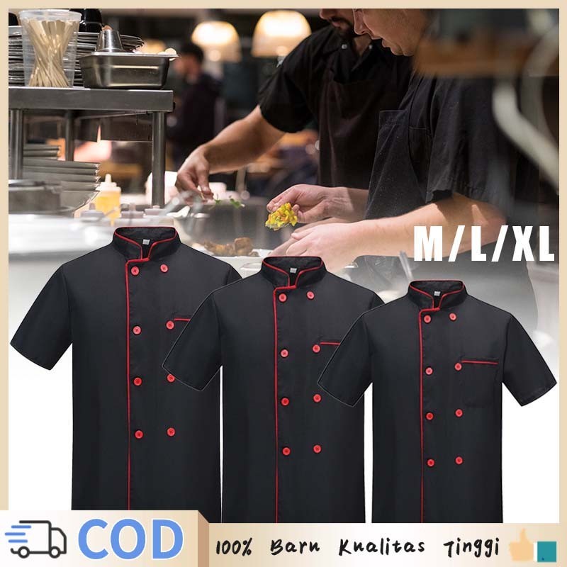 Jual Seragam Chef Baju Masak Koki Baju Koki Pria Baju Koki Dewasa ...