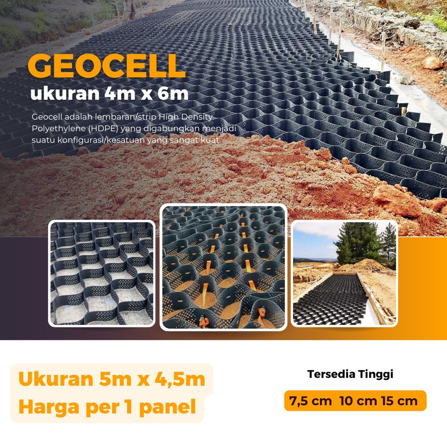 Jual GEOCELL Panel Ukuran 5m x 4,5m - Untuk Perlindungan Tanah/Lereng ...