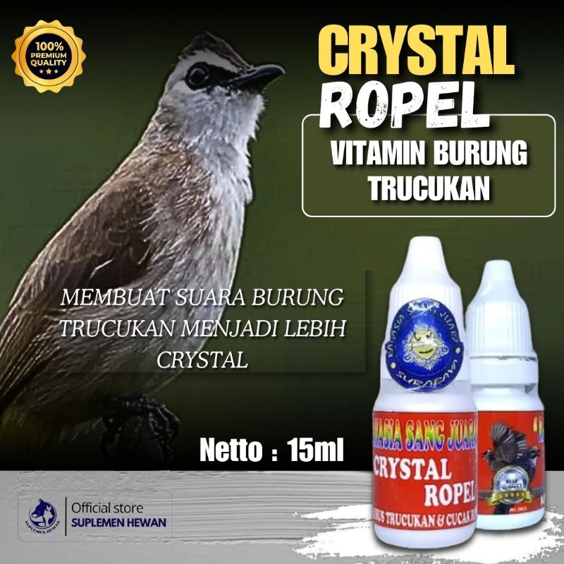 Jual Vitamin Burung Trucukan Crystal Ropel 15ml - Meningkatkan Kualitas ...