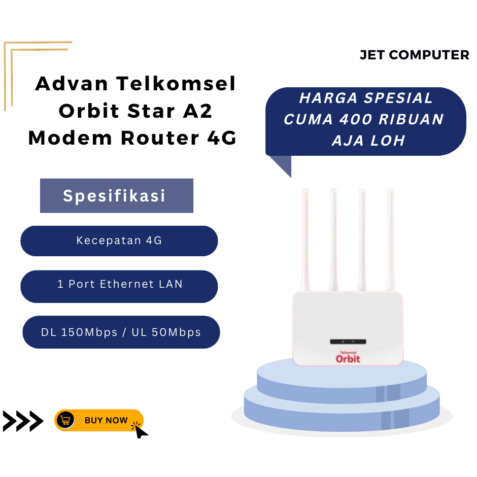 Jual Advan Telkomsel Orbit Star A2 Modem Router 4G WiFi 4 Antena Port ...