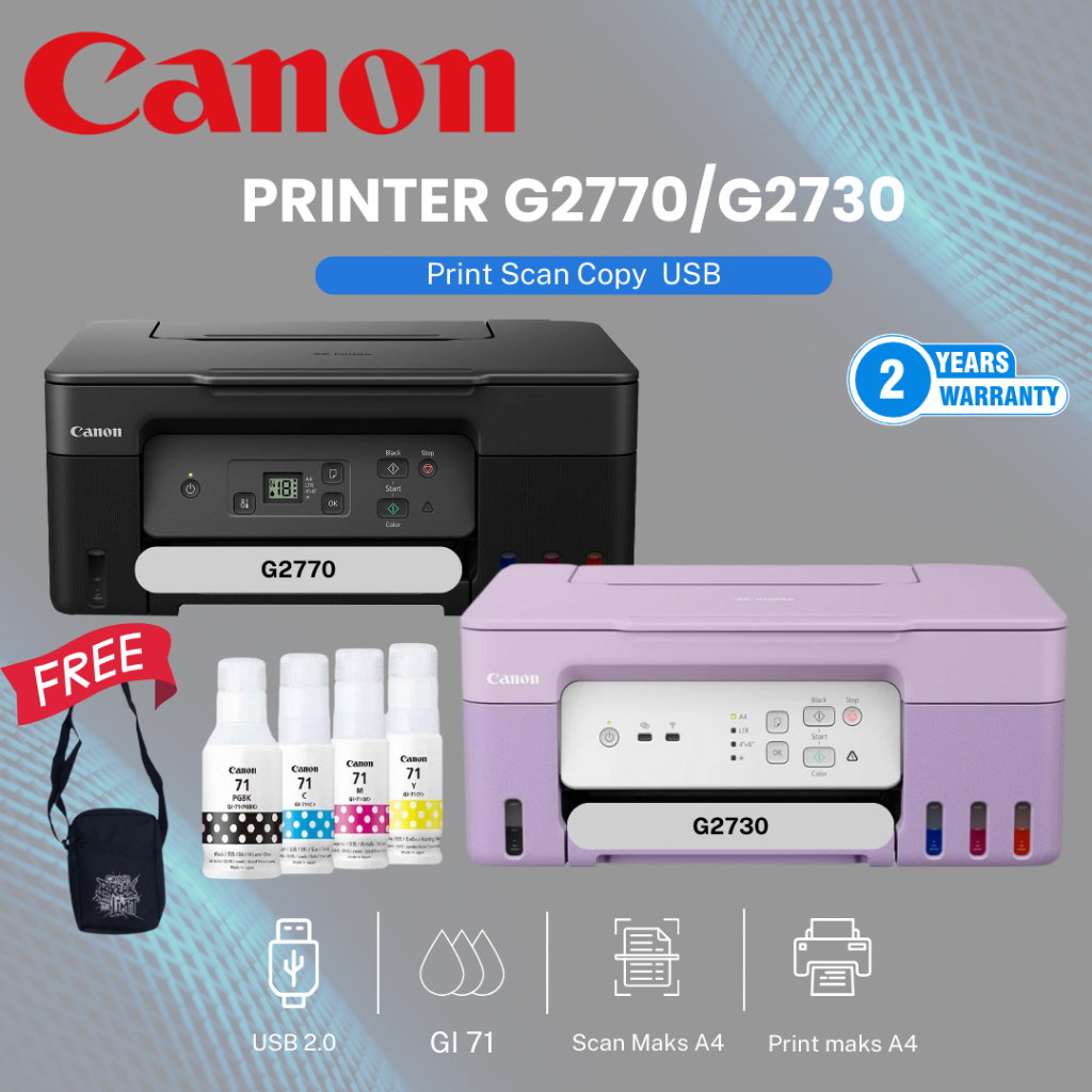 Jual Printer Canon Pixma G2770 / G2730 (Print, Scan, Copy) Original ...