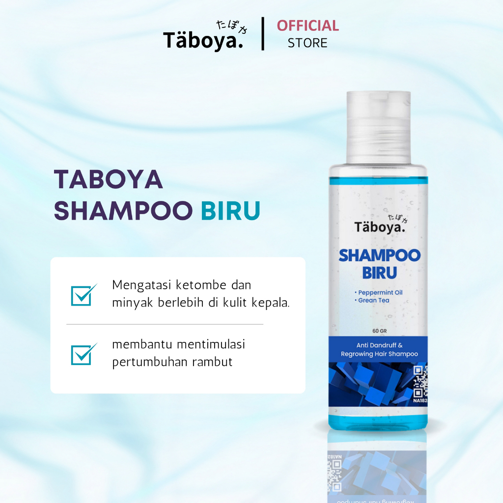 Jual Shampoo Taboya Biru membantu pertumbuhan rambut anti ketombe 60 ml ...