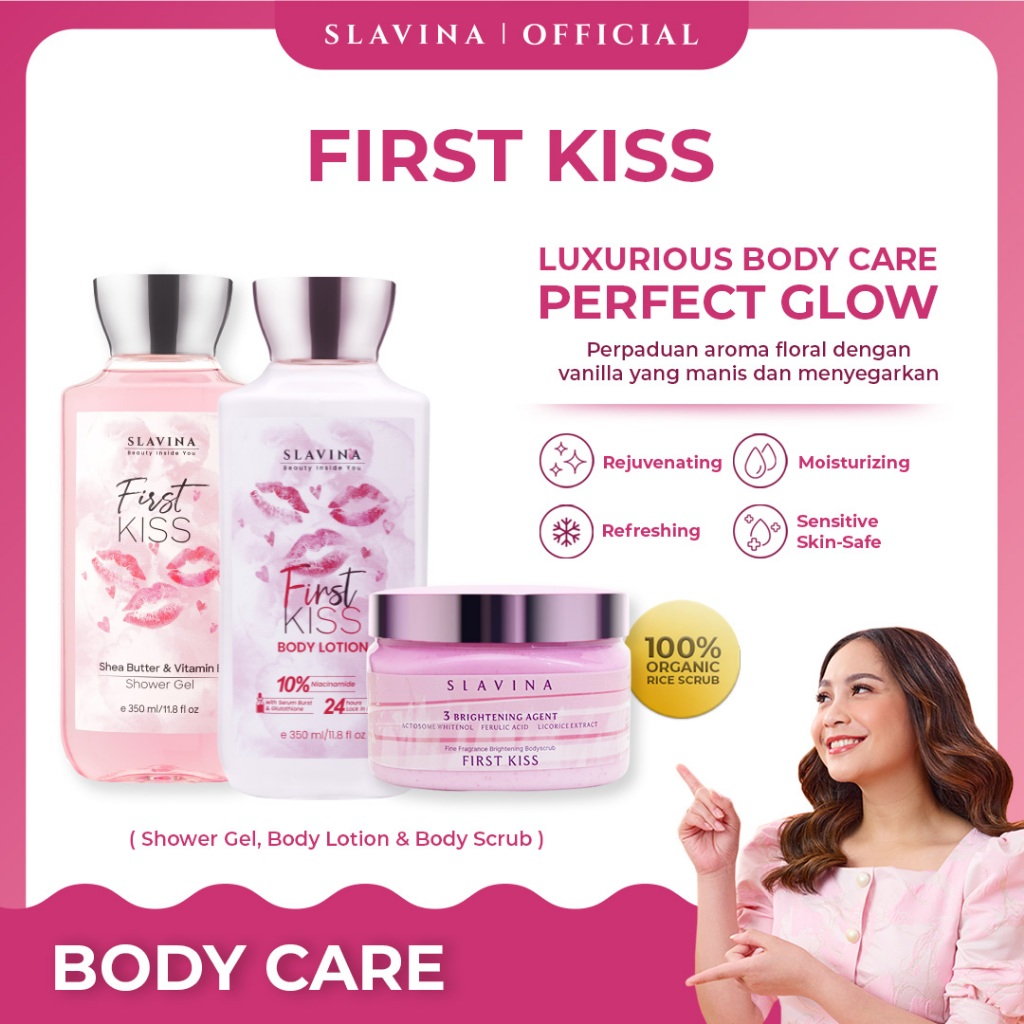 Jual SLAVINA Paket Body Care First Kiss | sabun hand body lotion dan ...